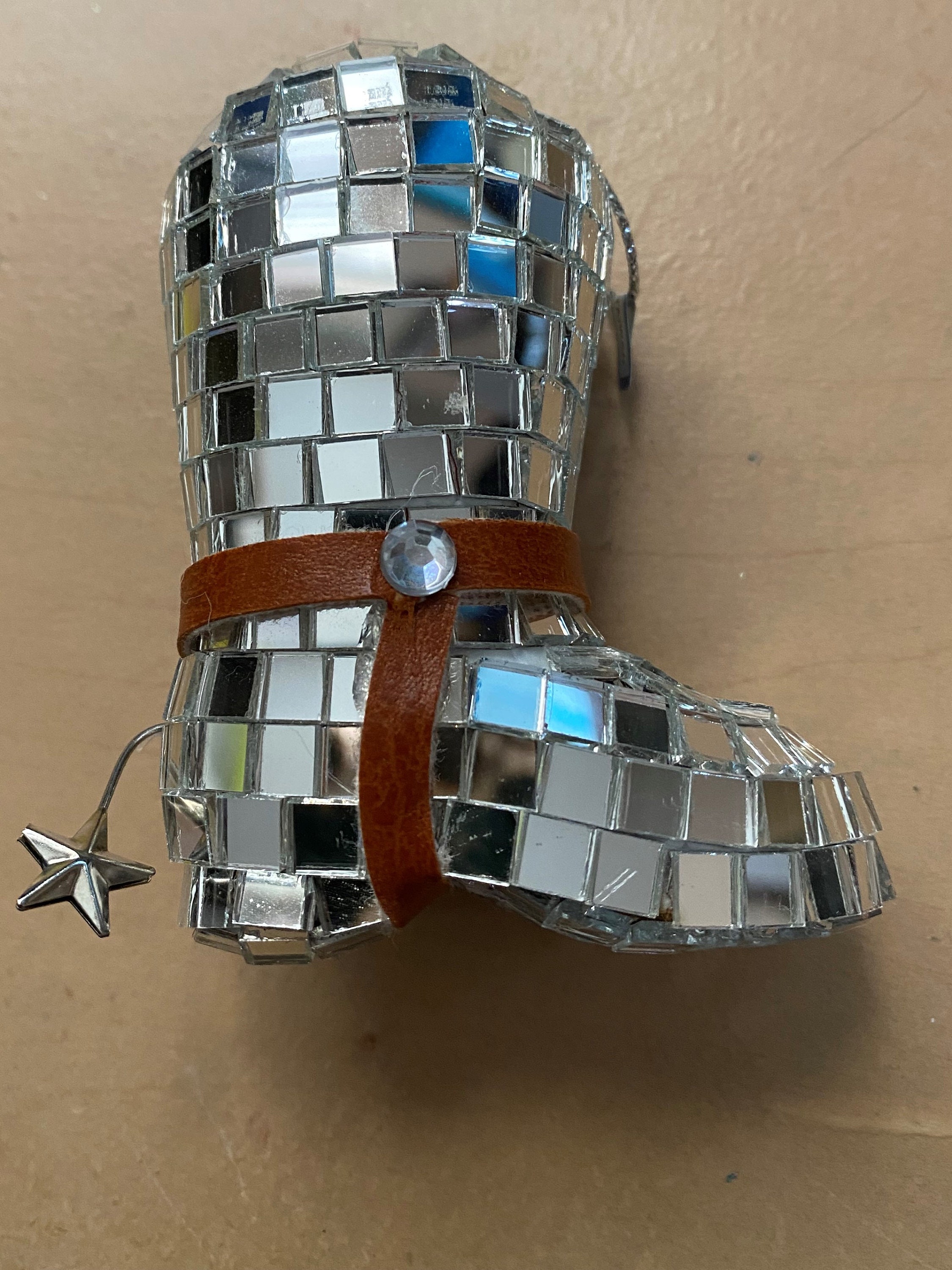 Kurt Adler ~ Mirrored Cowboy Hat and Boot Ornaments ~ Vintage ~ HTF ...