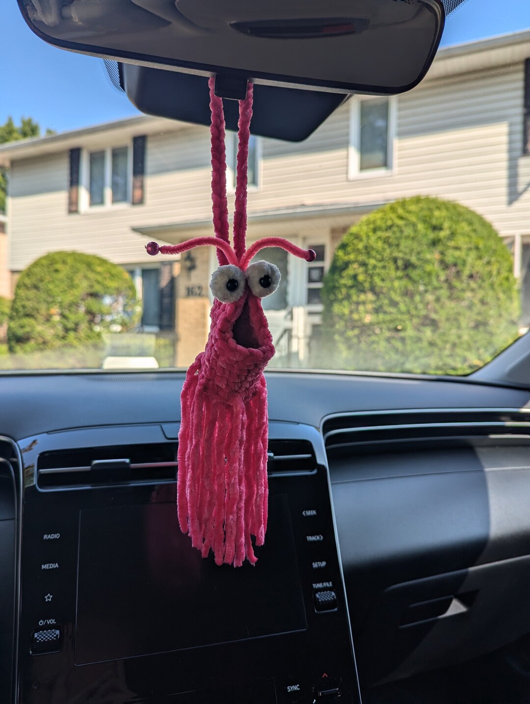 Hot Pink Yip Yip Alien! Made to Order Crochet Hanger. - Etsy