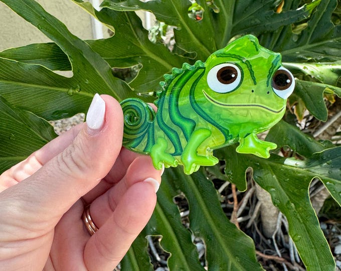 Pascal the Cameleon Tangled Disney Inspired Hair Claw Mini Clip - Etsy