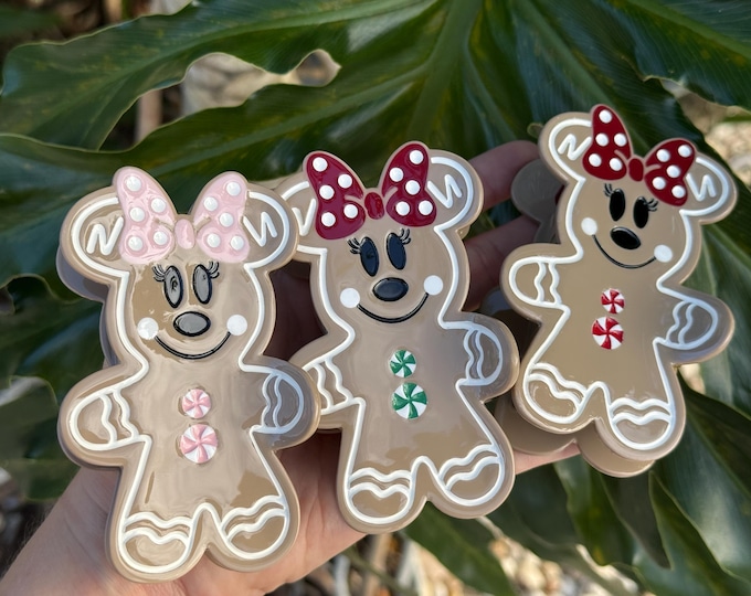 Minnie Gingerbread Christmas Disney Inspired Hair Claw Clip - Etsy