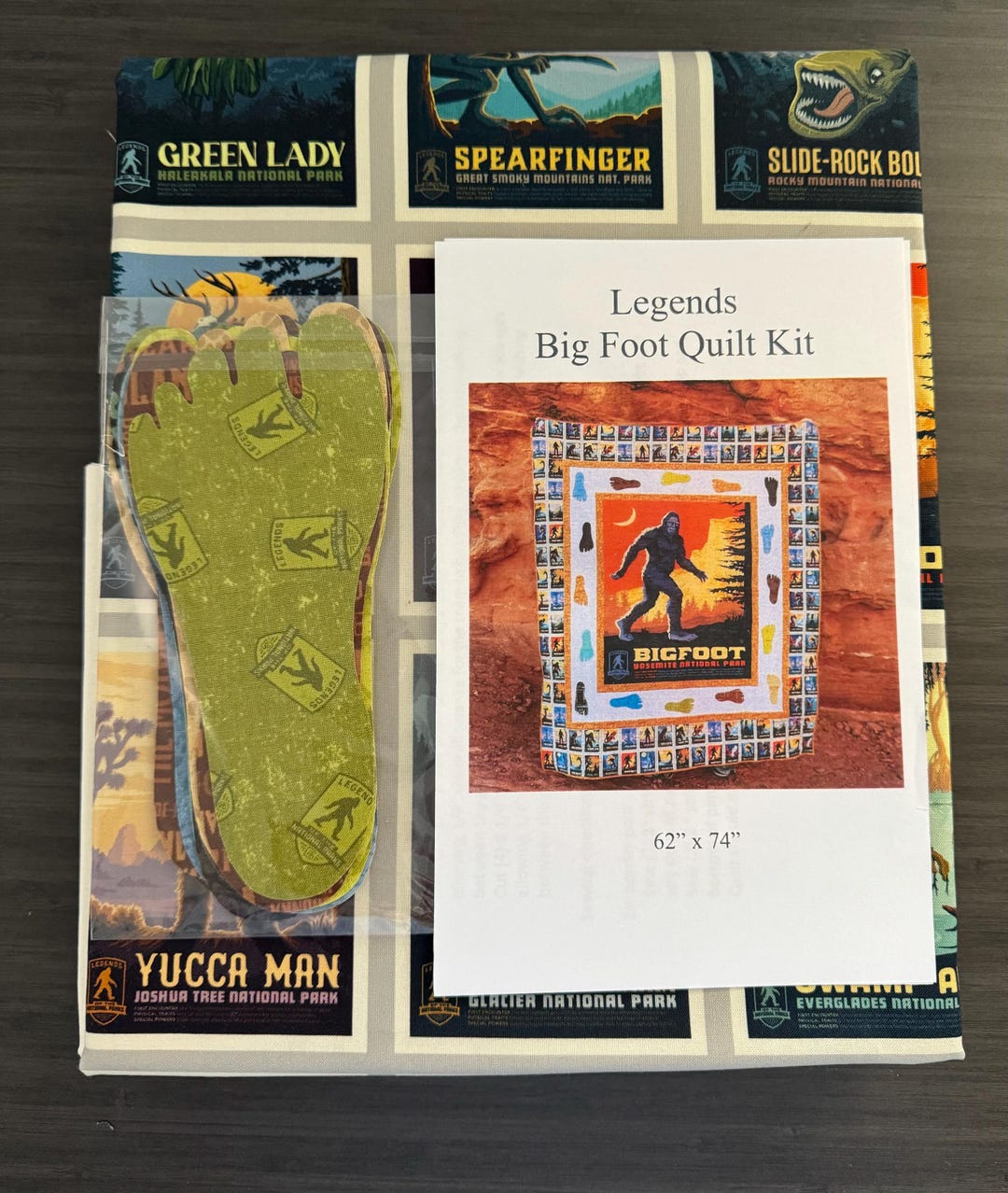 Big Foot Quilt Kit. Kit Includes Pattern, Panel, Yardage, and Pieces ...