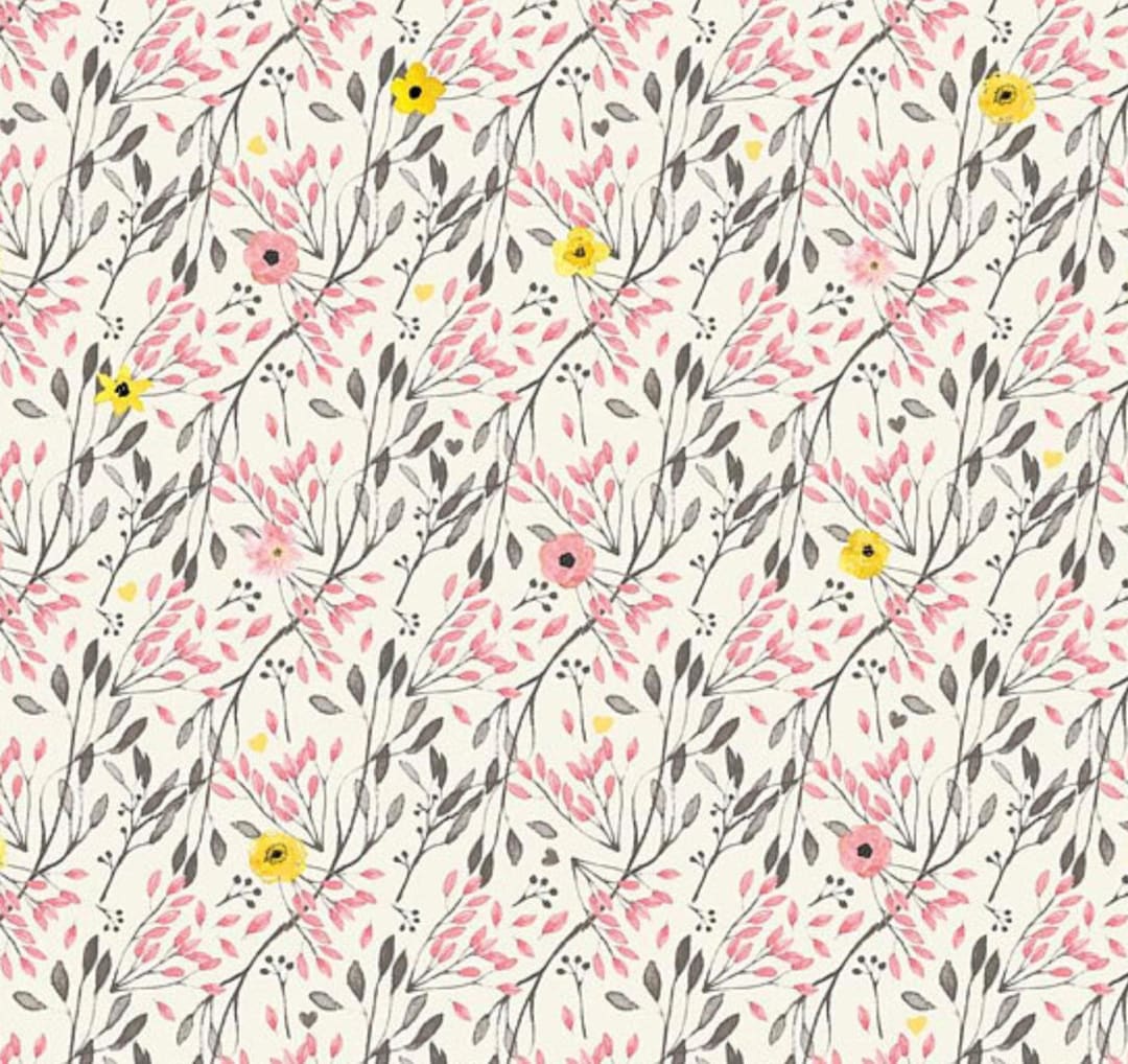 Petal Lane Cream by Riley Blake. Sold by the 1/2 Yard. - Etsy