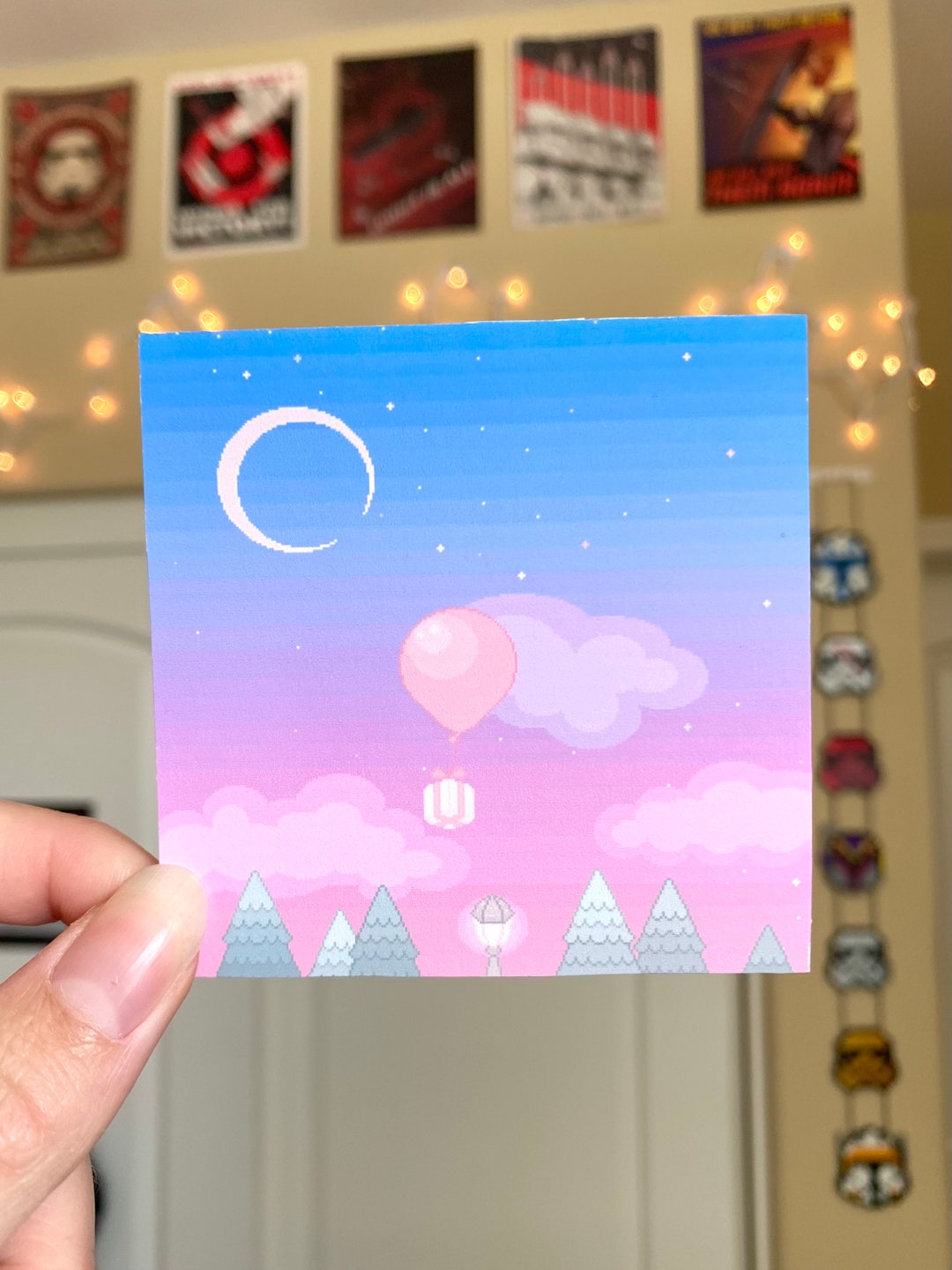 ACNH Sunset 3x3 Matte Mini Print - Etsy