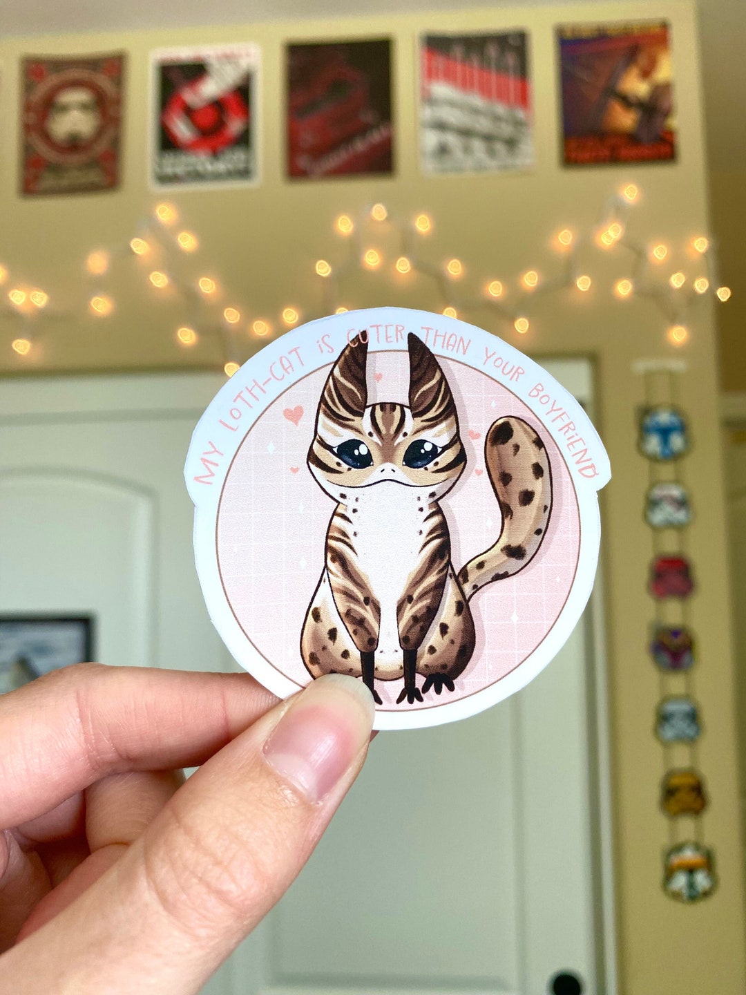 My Loth-cat is Cuter Than Your Boyfriend v1.0 2.5 Water Resistant Vinyl ...