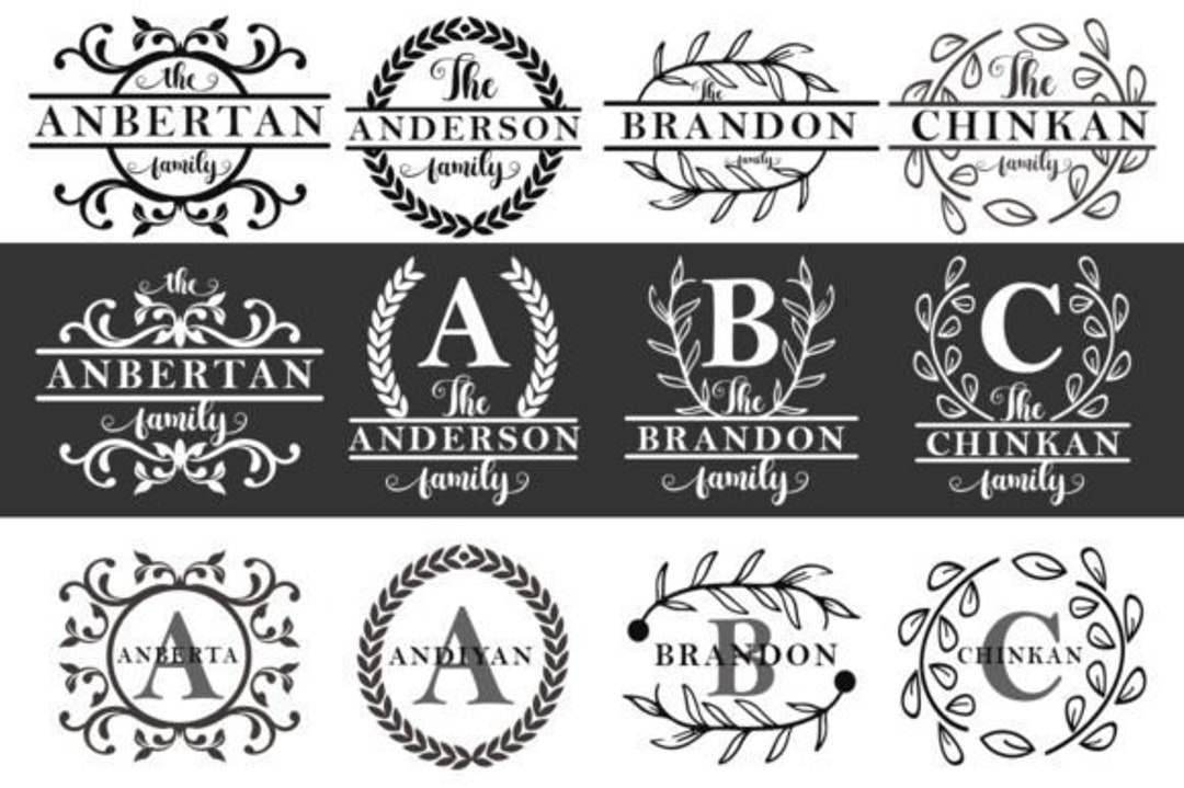 Family Monogram W/bonus - Etsy