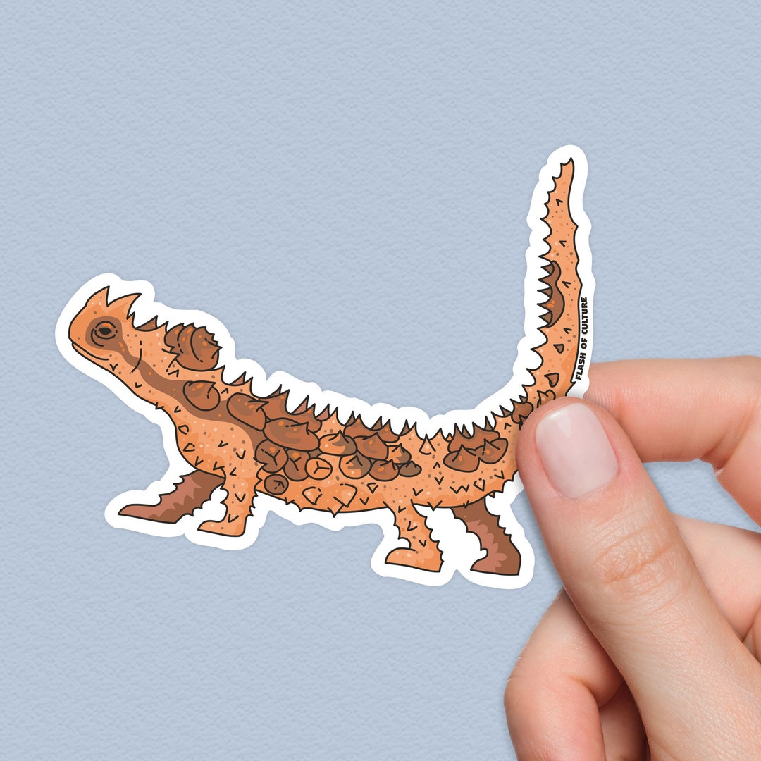 Thorny Devil Lizard Sticker, Australian Native Animals, Reptile Art ...