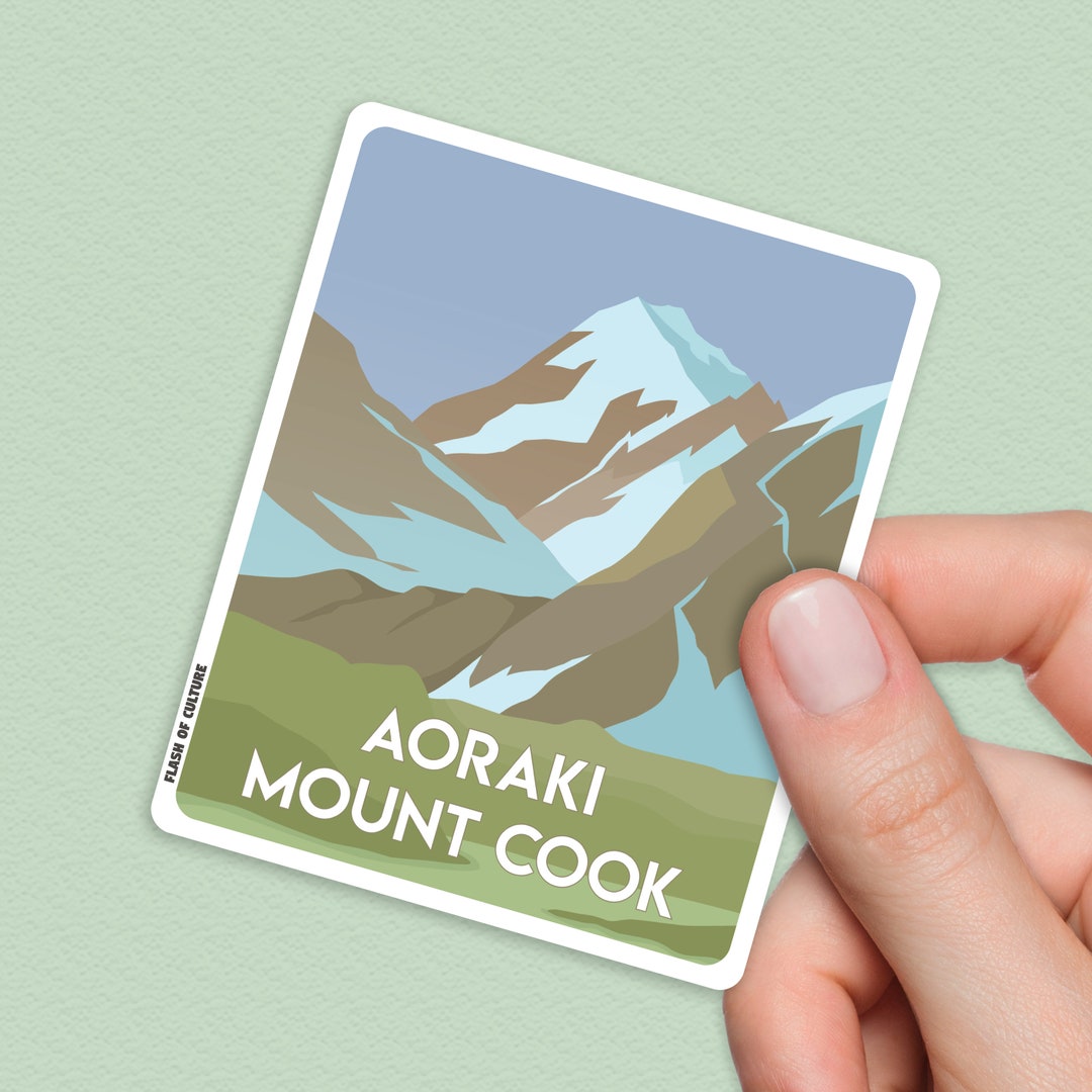 Mt Cook Aoraki New Zealand Sticker, NZ Souvenirs, Kiwiana Gifts - Etsy