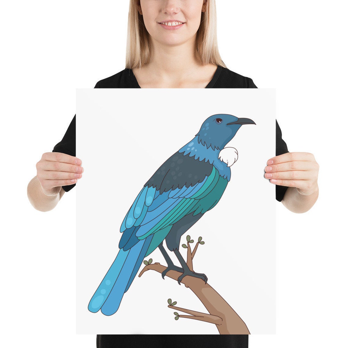 Tui Bird Poster Tui Art print NZ Tui New Zealand Birds | Etsy