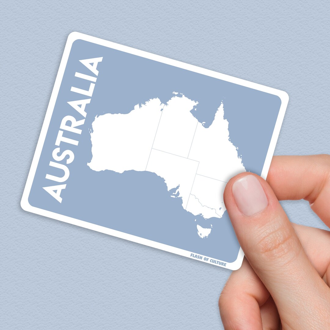 Map of Australia Sticker, Travel Gifts, Australian Souvenirs, Travel ...