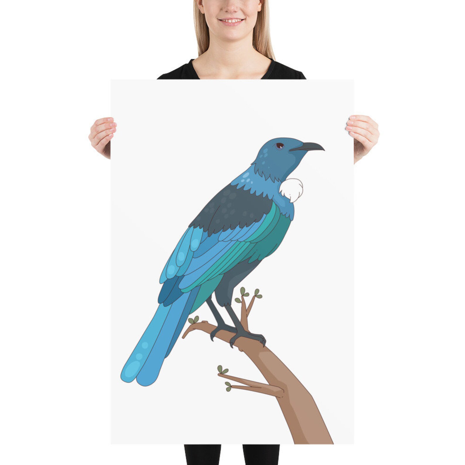 Tui Bird Poster Tui Art print NZ Tui New Zealand Birds | Etsy
