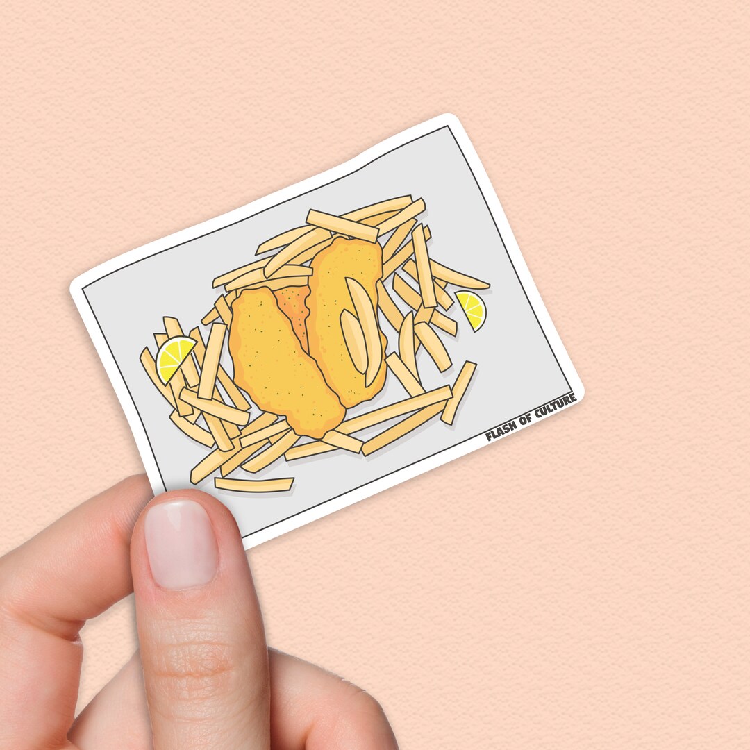 Fish and Chips Sticker, Food Art, Fried Food, Australian Icons - Etsy