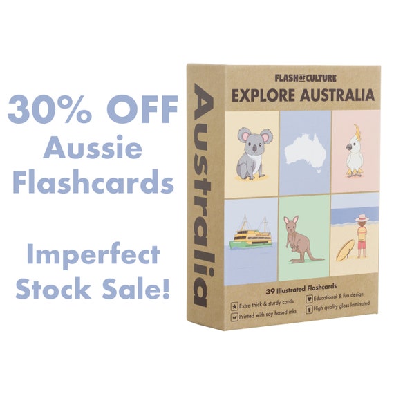 Australian Flashcards Aussie Flashcards Aussie Cards - Etsy