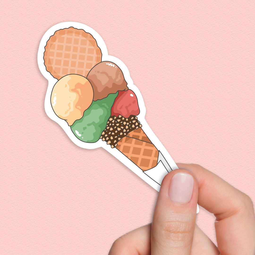 Gelato Stickers, Ice-cream, Italian, Food Stickers, Gifts for Food ...