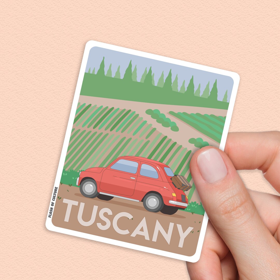 Tuscany Italy Sticker, Italian Gifts, Italian Tuscany, Fiat Italy ...