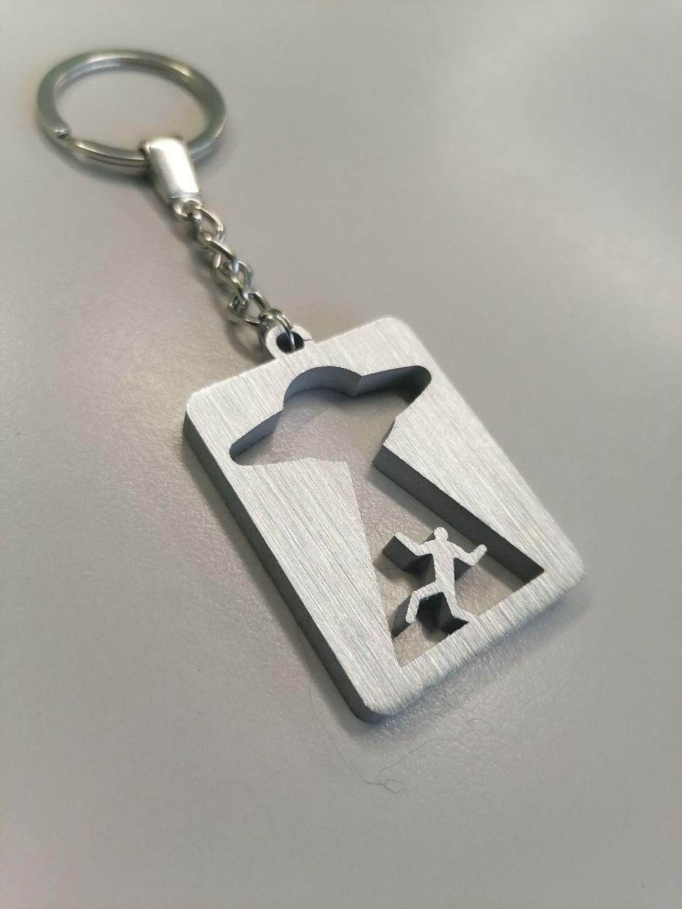 Ufo Aliens Alien Abduction Spaceship Aluminum Keychain - Etsy