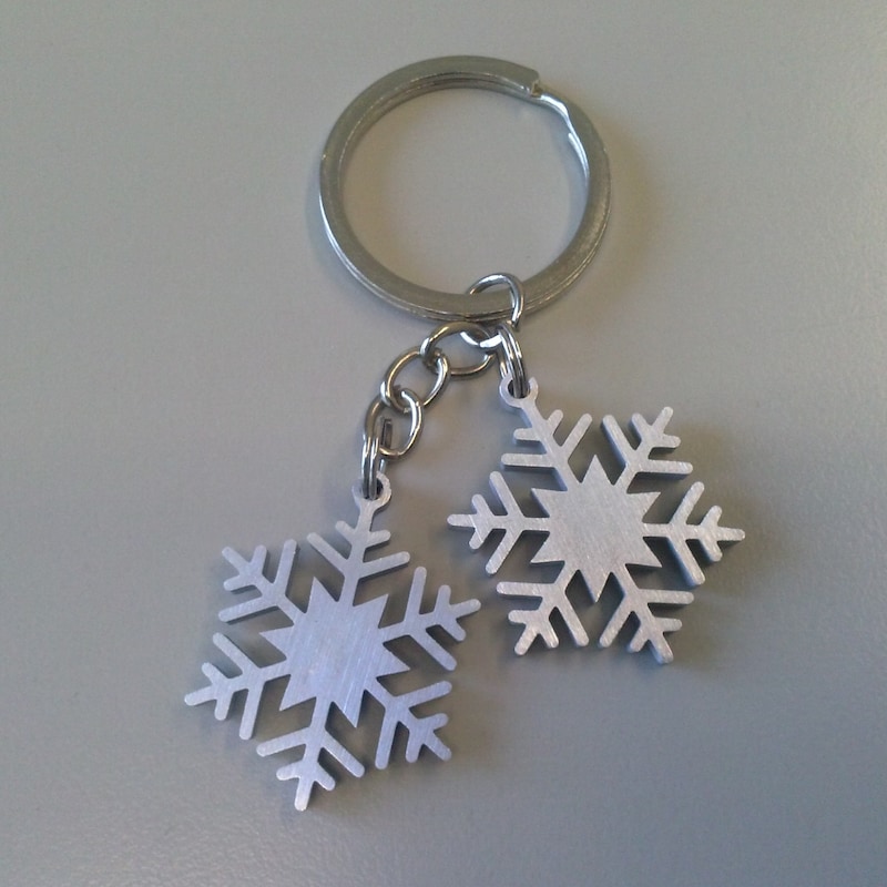Snowflake Keychain - Etsy