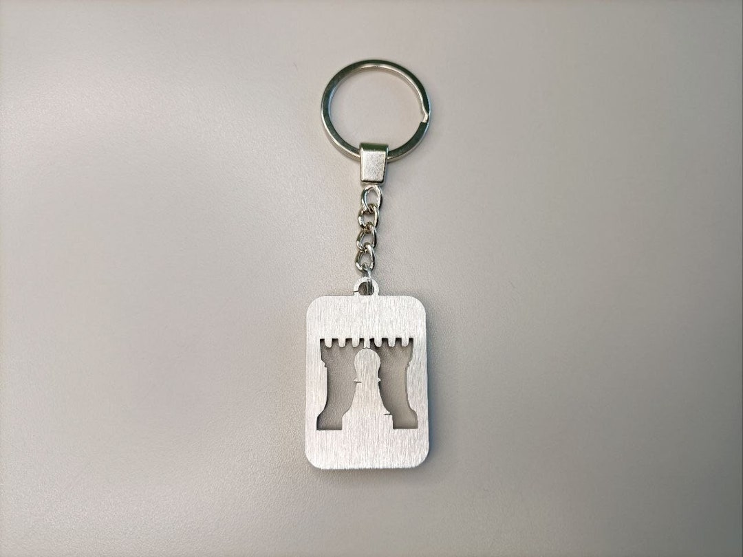 Chess, Chess Player, Chessboard, Pawn and Rooks, Aluminum FIDE Keychain ...