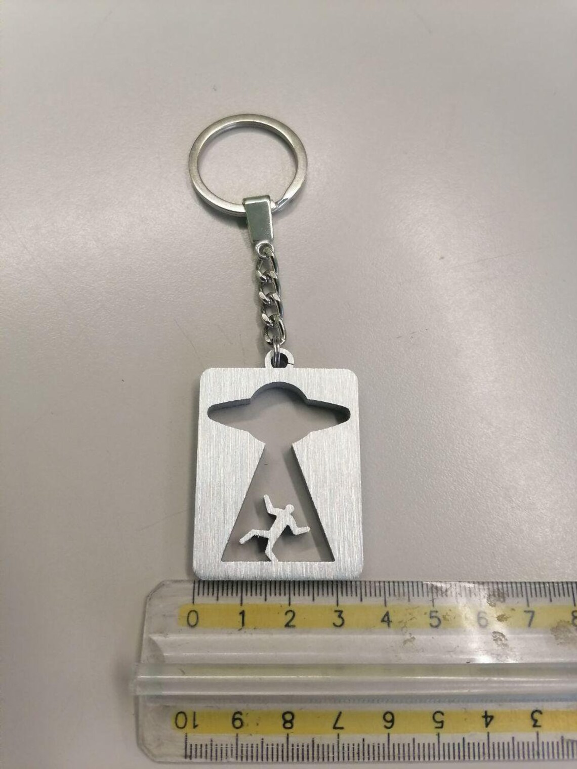 Ufo Aliens Alien Abduction Spaceship Aluminum Keychain | Etsy