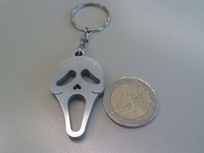 Scream Mask Horror Scream Keychain In Aluminum Etsy