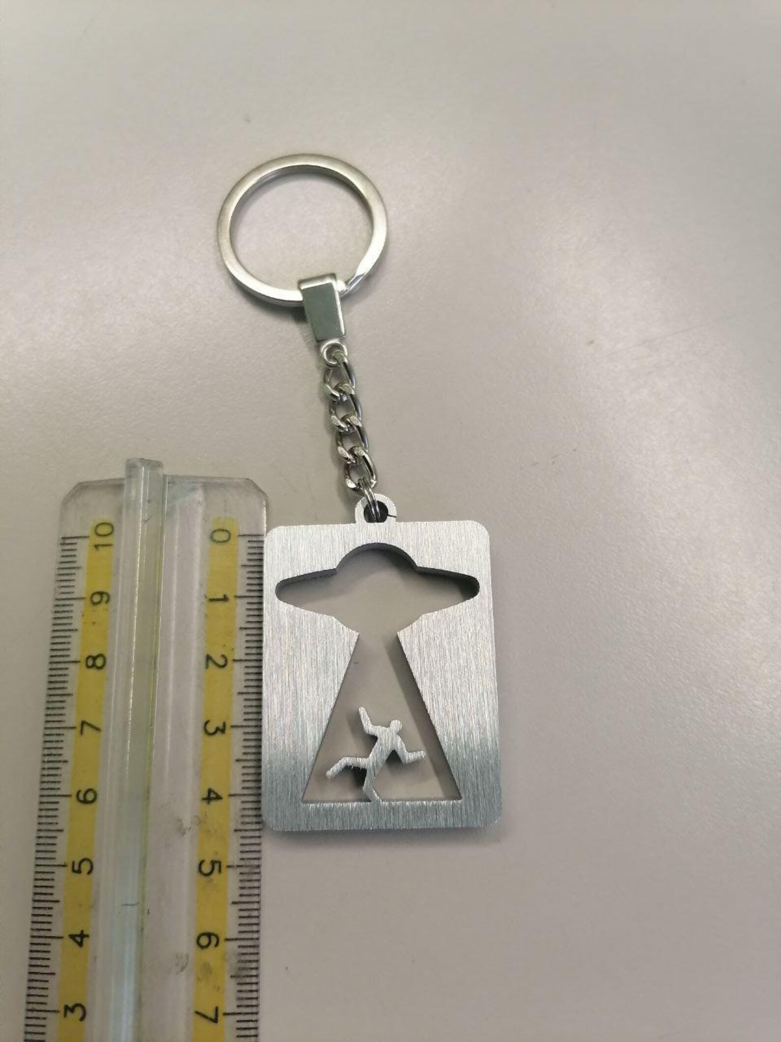 Ufo Aliens Alien Abduction Spaceship Aluminum Keychain - Etsy