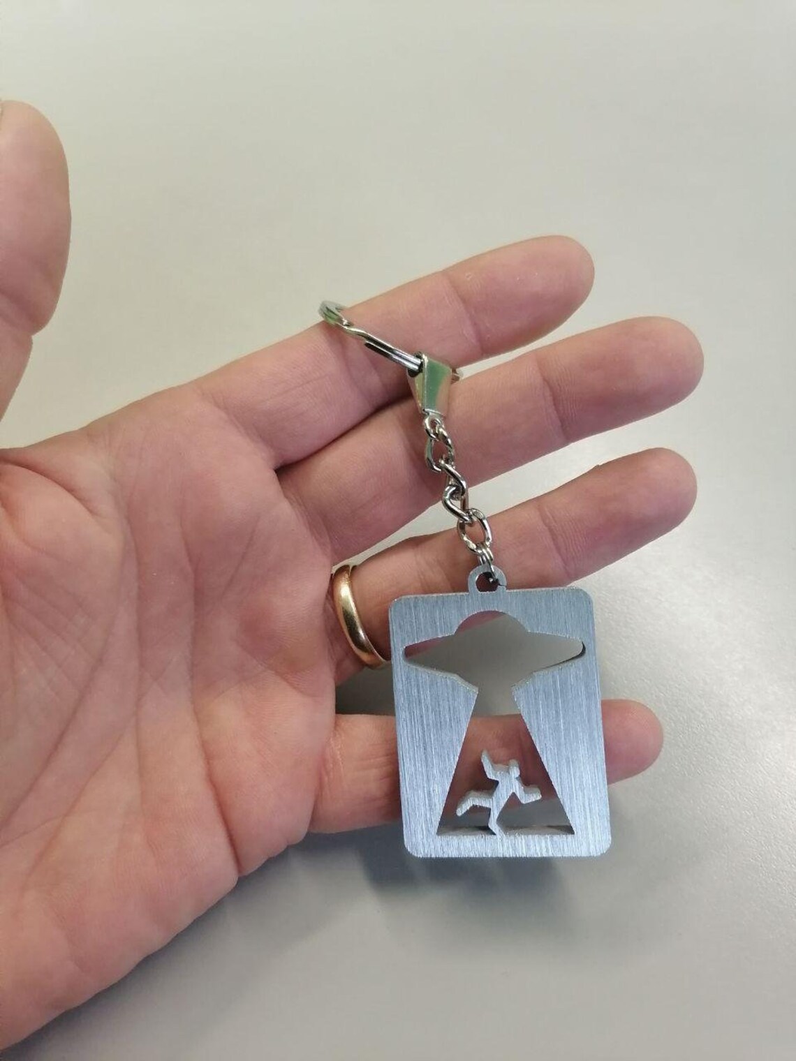 Ufo Aliens Alien Abduction Spaceship Aluminum Keychain - Etsy