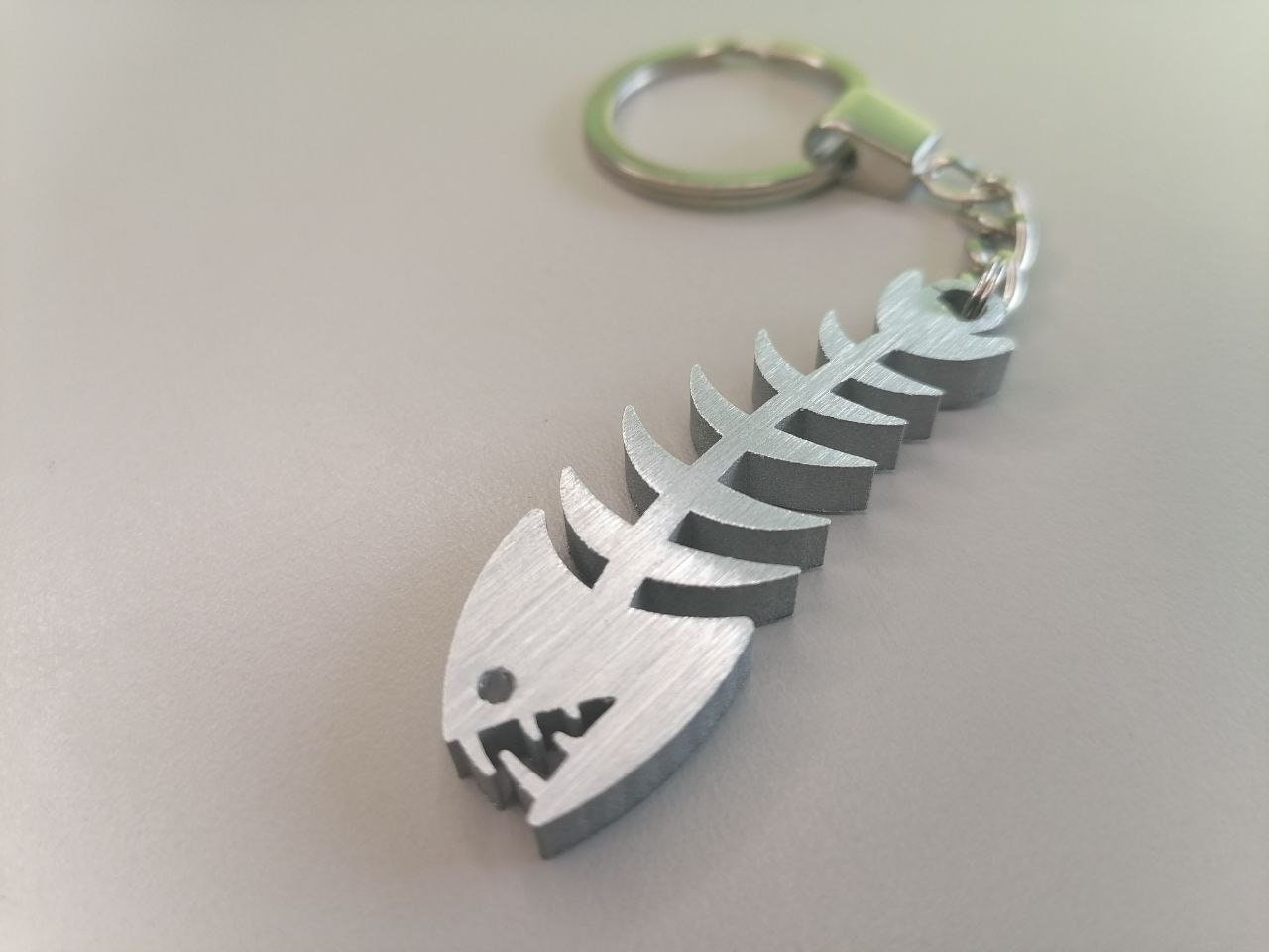 Fish Bone Fish Skeleton Aluminum Key Ring - Etsy
