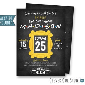 Friends Birthday Invitation, Friends Show Invitation, Show Friends ...