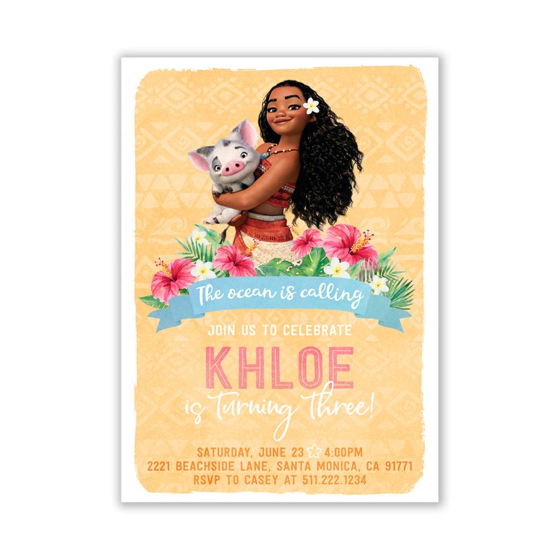 Moana Invitation - Etsy