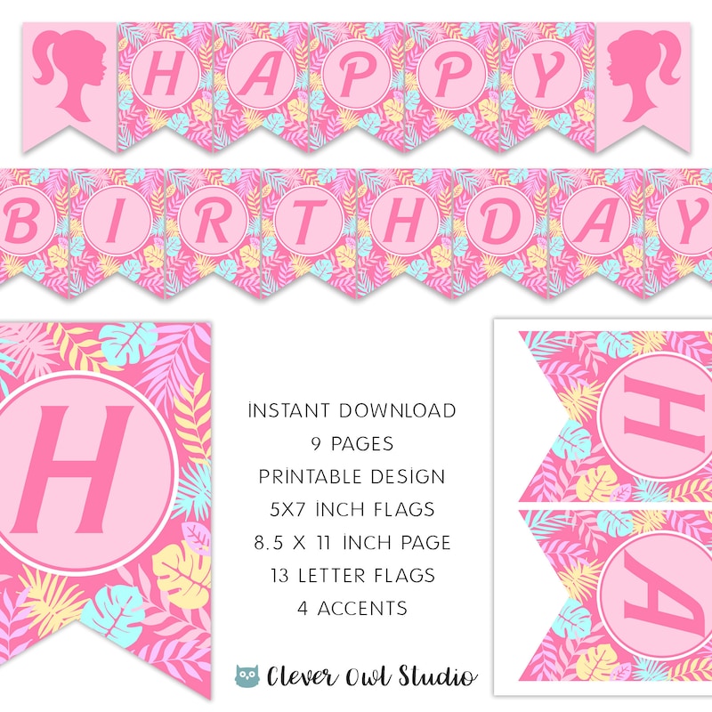 Barbie Banner - Etsy