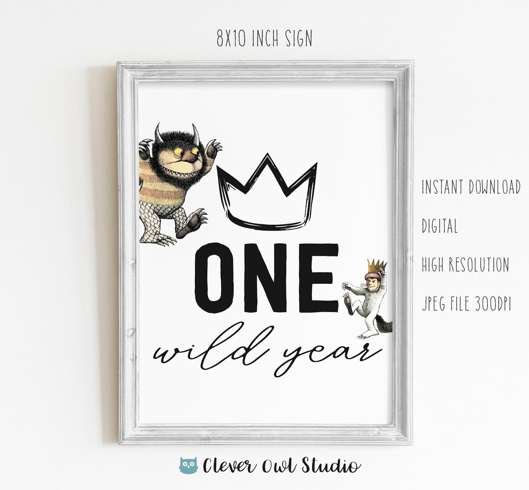 Where the Wild Things Are Sign, Birthday Party Sign, Room Decor, Wild ...