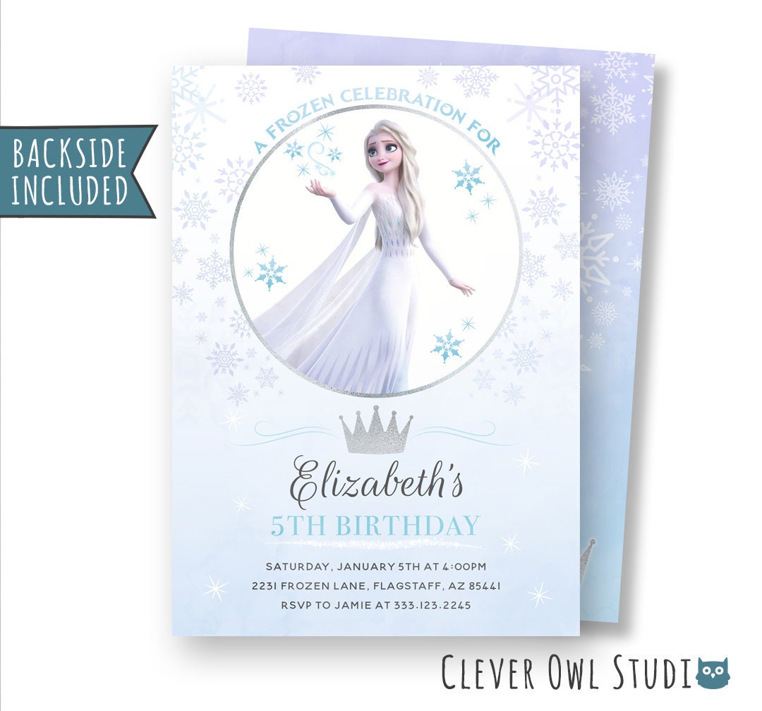 Frozen 2 Elsa Invitation, Frozen Elsa Invitation, Frozen Birthday ...