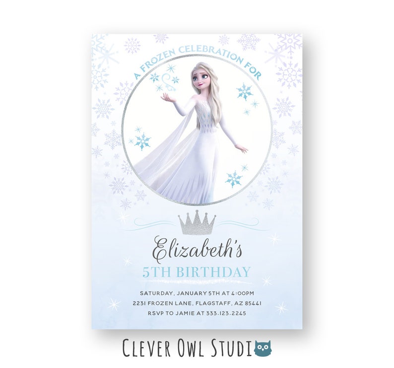 Frozen 2 Elsa Invitation Frozen Elsa Invitation Frozen - Etsy