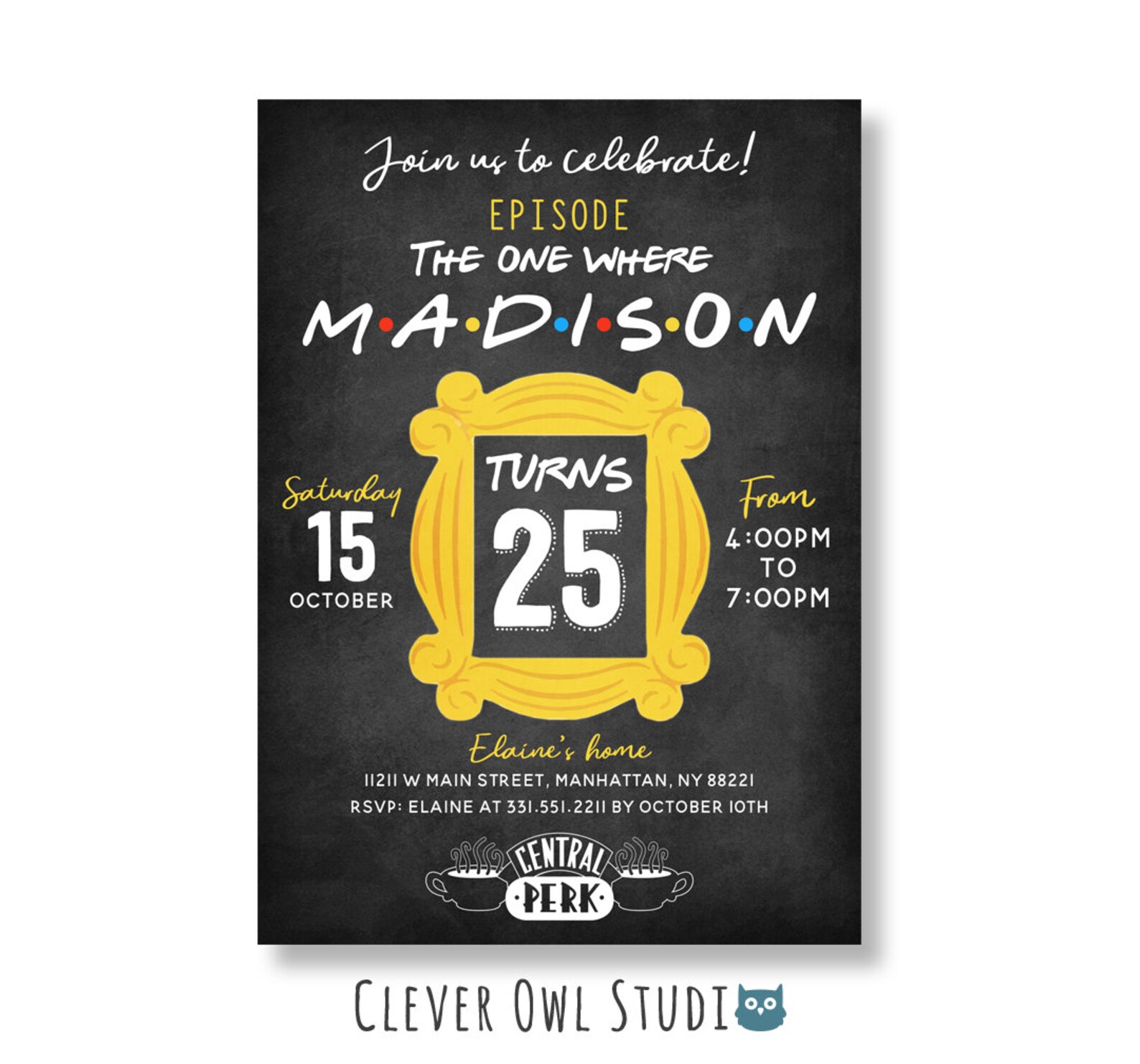 Friends Birthday Invitation Friends Show Invitation Show - Etsy