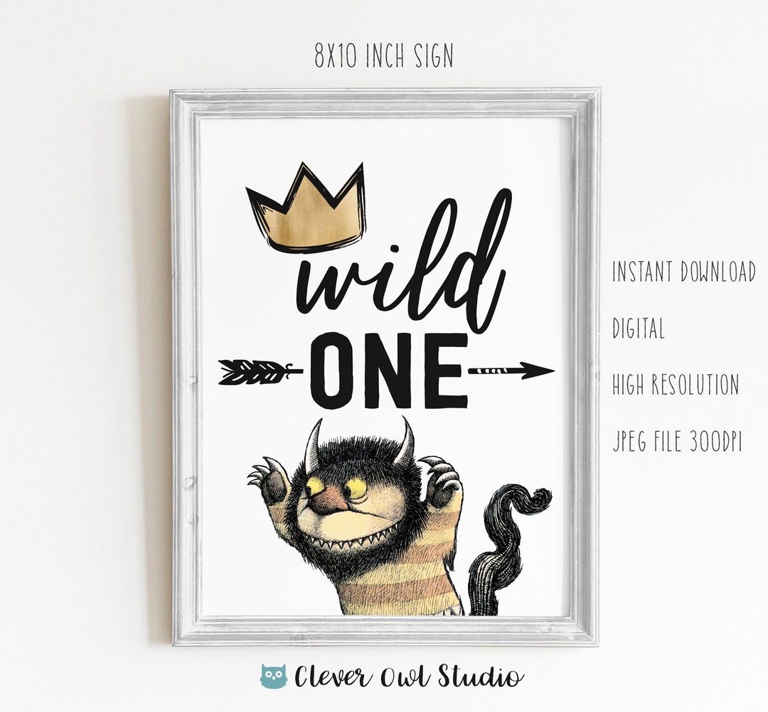 Where the Wild Things Are Sign, Birthday Party Sign, Room Decor, Wild ...