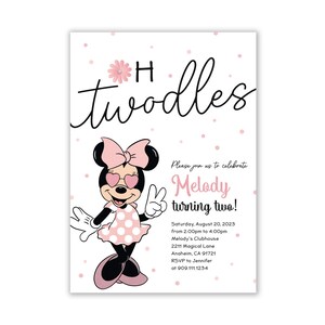 Minnie Mouse Invitation Minnie Mouse Peace Sign Minnie Mouse - Etsy