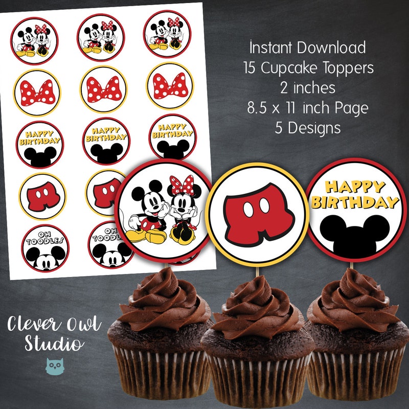 Mickey Mouse Cupcake - Etsy