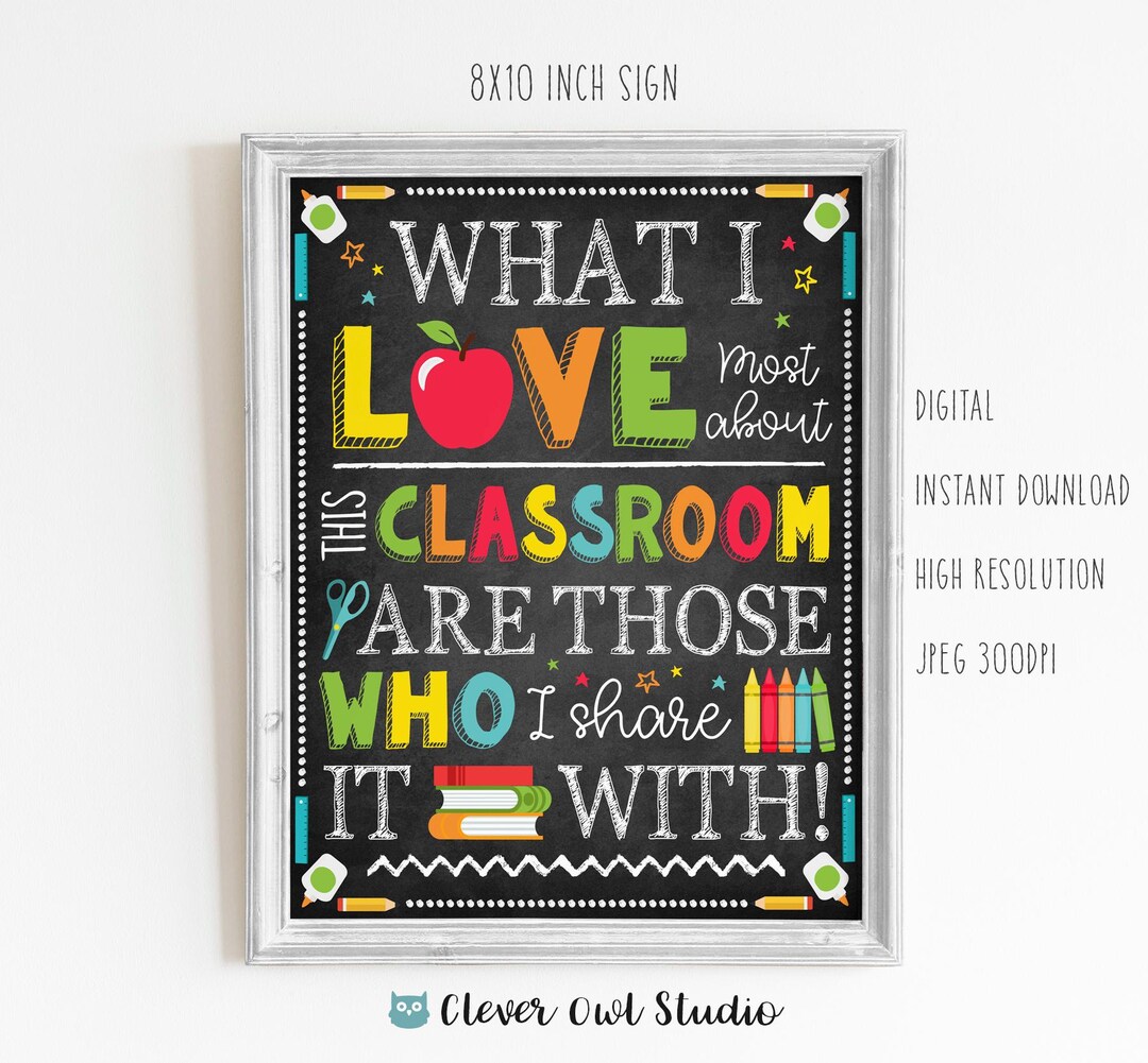 Classroom Decor Sign, Teacher Sign, Classroom Sign, Classroom Decor ...
