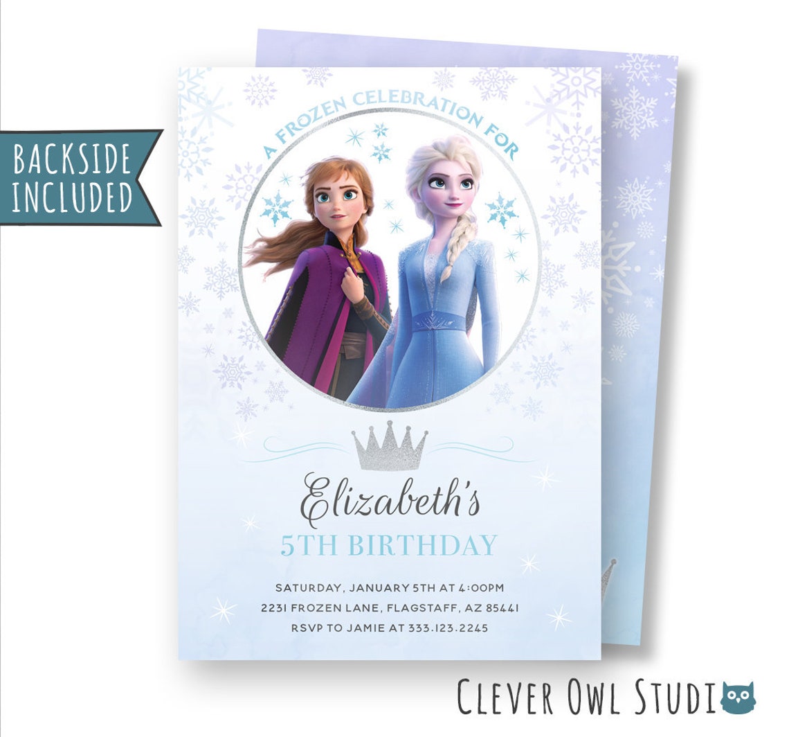 Frozen Anna and Elsa Invitation Frozen 2 Invitation Frozen | Etsy