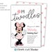 Minnie Mouse Invitation Minnie Mouse Peace Sign Minnie Mouse - Etsy