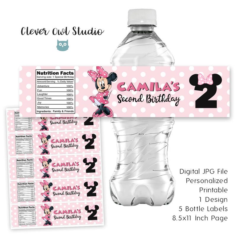 Minnie Mouse Labels - Etsy