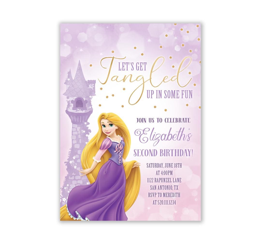 Tangled Birthday Invitation, Rapunzel Invitation, Tangled Party ...