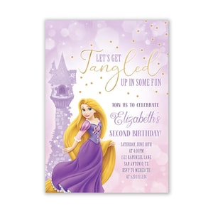 Tangled Birthday Invitation, Rapunzel Invitation, Tangled Party ...