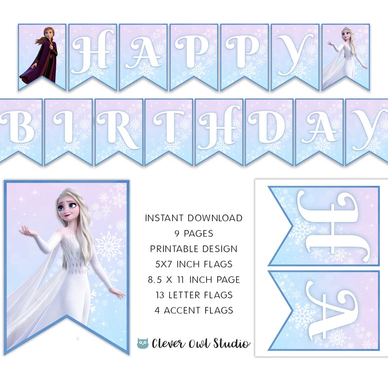 Frozen Birthday Banner - Etsy