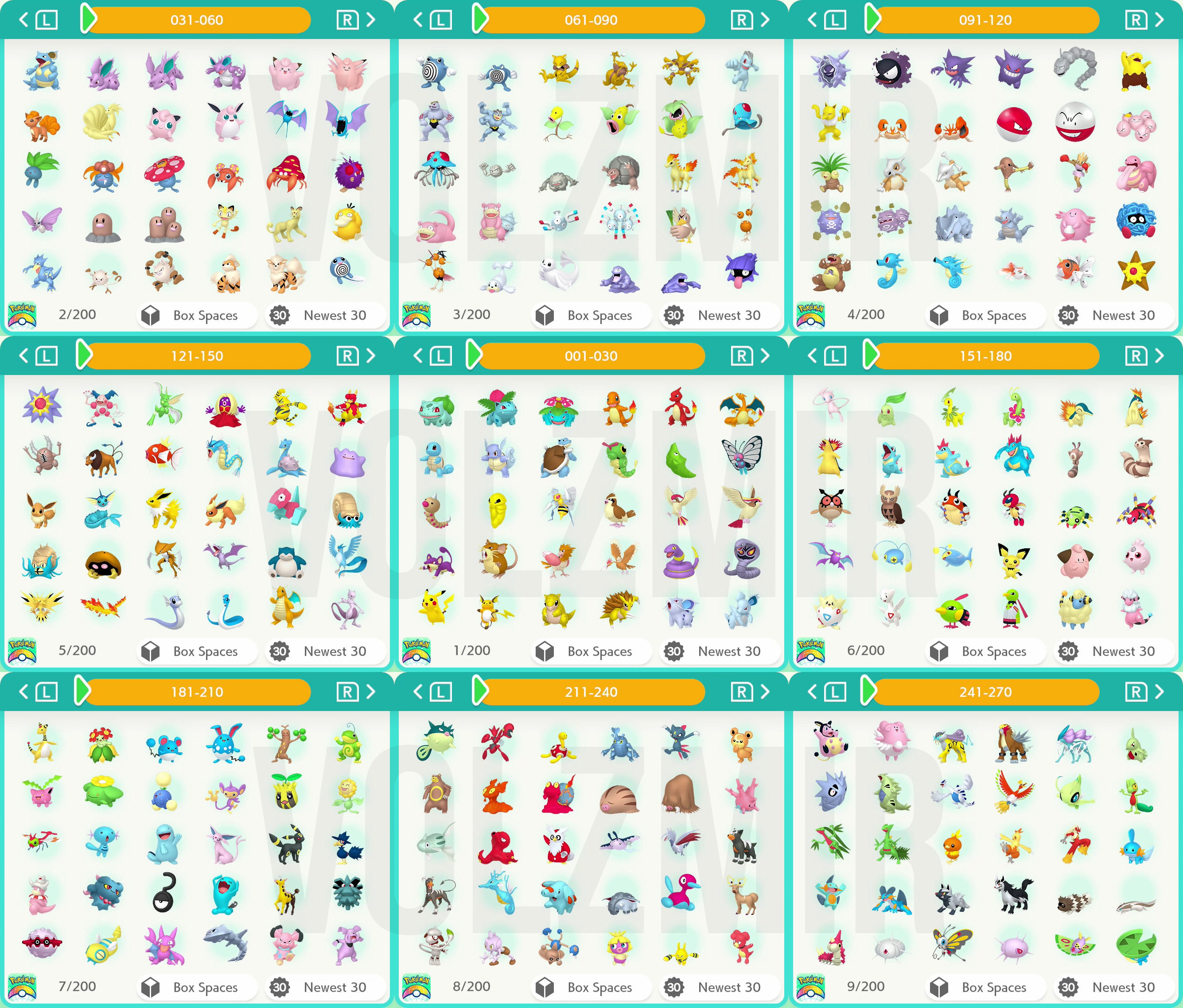 Pokemon Home Complete Gen 1 7 Living Pokedex BONUS 837 | Etsy