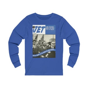 MLK Jet Magazine Unisex Jersey Long Sleeve Tee | Retro Sweater | Martin ...