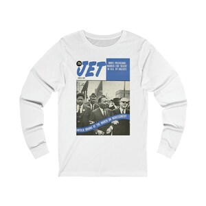 MLK Jet Magazine Unisex Jersey Long Sleeve Tee | Retro Sweater | Martin ...