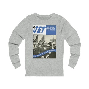 MLK Jet Magazine Unisex Jersey Long Sleeve Tee | Retro Sweater | Martin ...