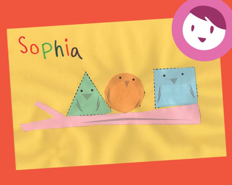 Tree Birds - Cut and Paste Craft for Kindergarten Kids (download) - Etsy