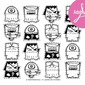 Monsters! - Cut and Paste Craft for Kindergarten Kids (download) - Etsy