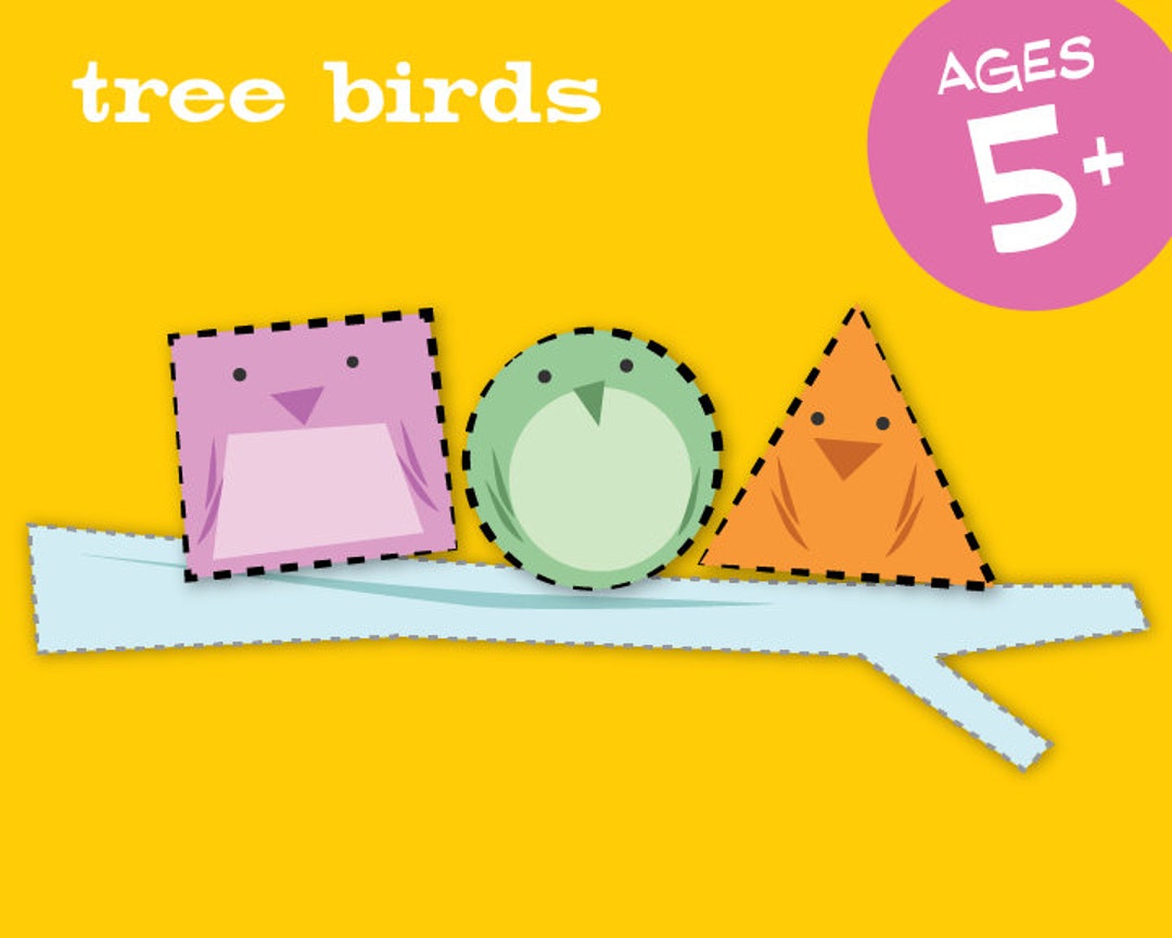 Tree Birds - Cut and Paste Craft for Kindergarten Kids (download) - Etsy